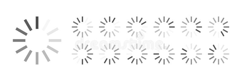 Circular Loading Buffering Icons Vector Video Ready for Animation Gif ...