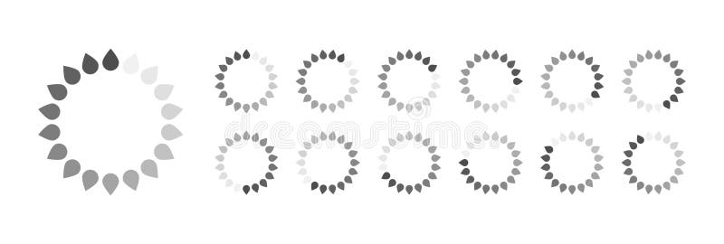 Circular Loading Buffering Icons Vector Video Ready for Animation Gif ...
