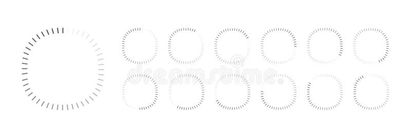 Circular Loading Buffering Icons Vector Video Ready for Animation Gif ...