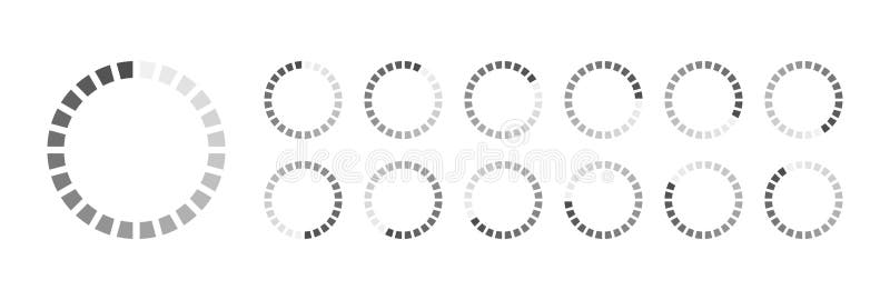 Circular Loading Buffering Icons Vector Video Ready for Animation Gif ...
