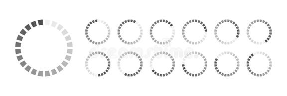 Circular Loading Buffering Icons Vector Video Ready for Animation Gif ...