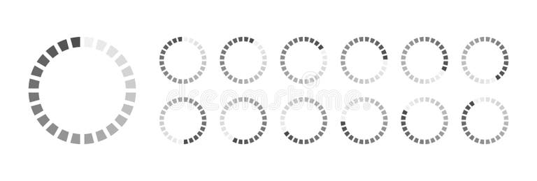 Circular Loading Buffering Icons Vector Video Ready for Animation Gif ...