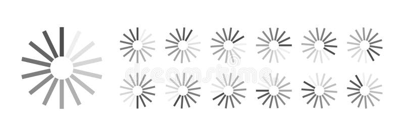 Circular Loading Buffering Icons Vector Stock Vector - Illustration of ...