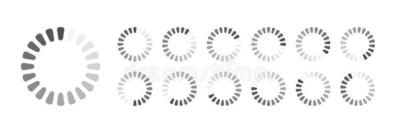Circular Loading Buffering Icons Vector Stock Vector - Illustration of ...