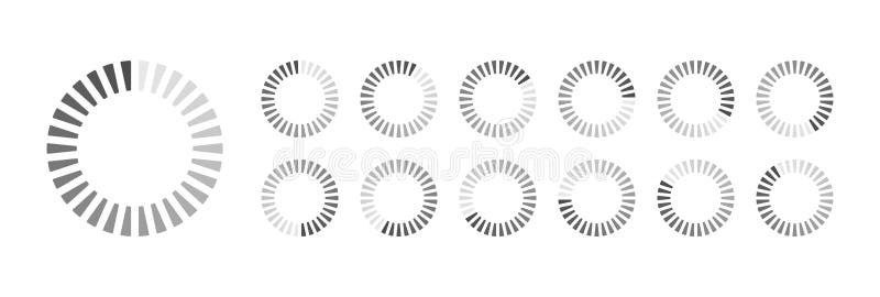 Circular Loading Buffering Icons Vector Stock Vector - Illustration of ...