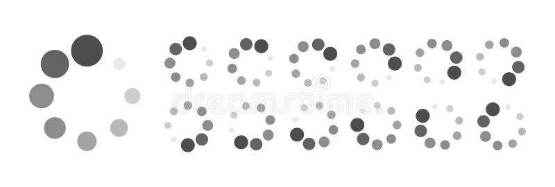 Circular Loading Buffering Icons Vector Stock Vector - Illustration of ...