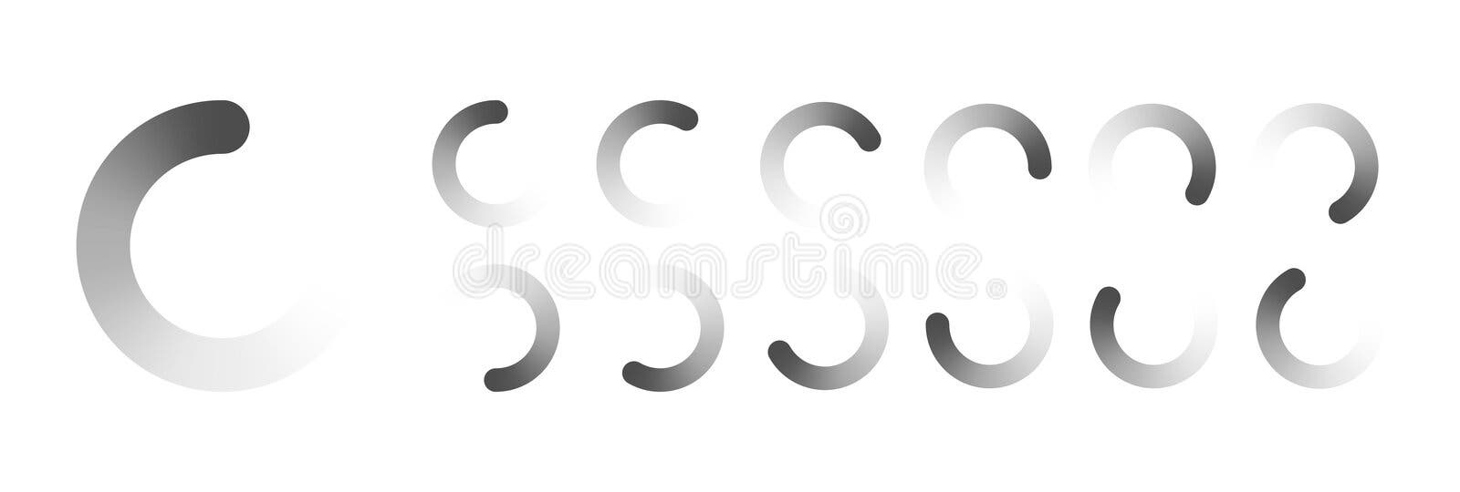 Circular Loading Buffering Icons Vector Set Stock Vector - Illustration ...
