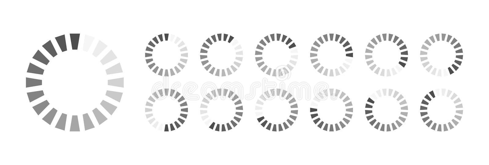 Circular Loading Sign Isolated on White Background, Illustration Stock ...
