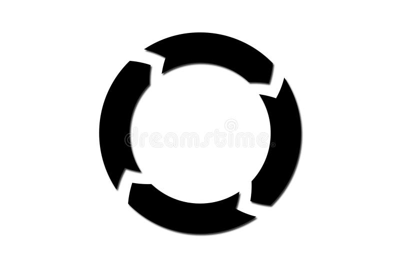 Circular Loading Icon with Segmented Arrows. Segmented Circle Arrow Rotation Icon. Stock ...