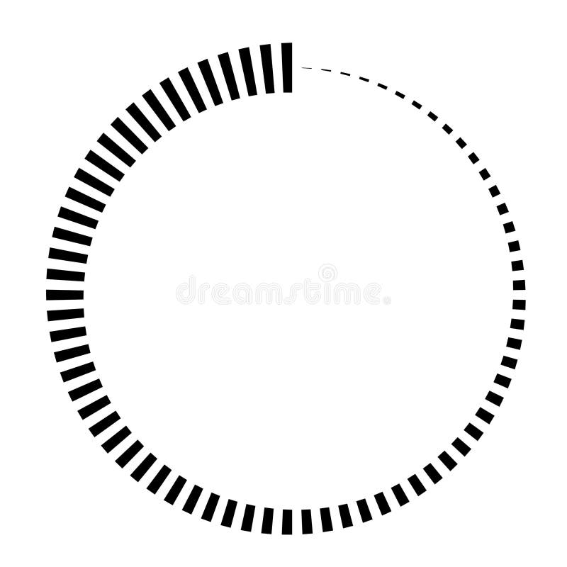 Circular Loading Indicator, Stripes Around Circle Logo Countdown Stock ...