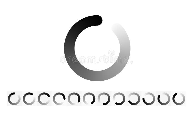Circular Loading of the Program, Frame-by-frame Animation. Vector ...