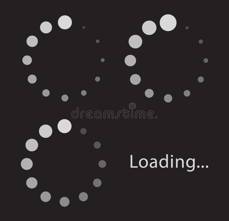 Circular Loading Sign, Isolated on White Background, Illustration ...