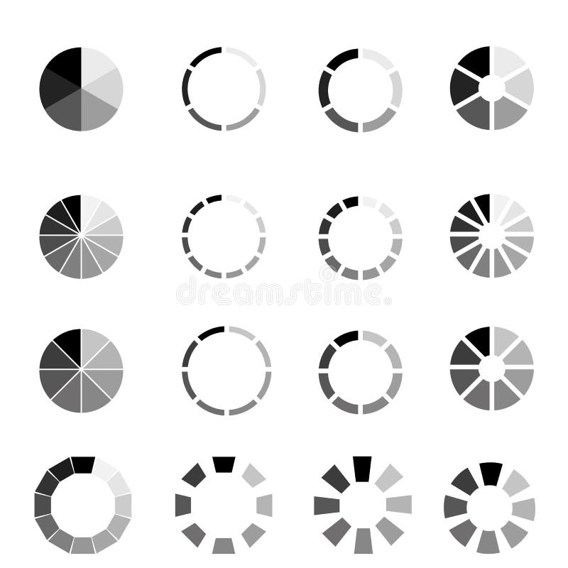 Circular Loading Sign, Isolated on White Background, Illustration ...