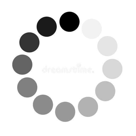 Circular Loading Sign Isolated on White Background, Illustration Stock ...