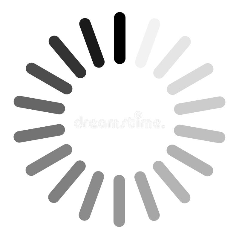 Circular Loading Sign, Isolated on White Background, Illustration ...