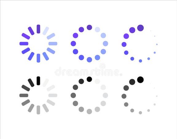 Circular Loading Spinners stock illustration. Illustration of floral ...