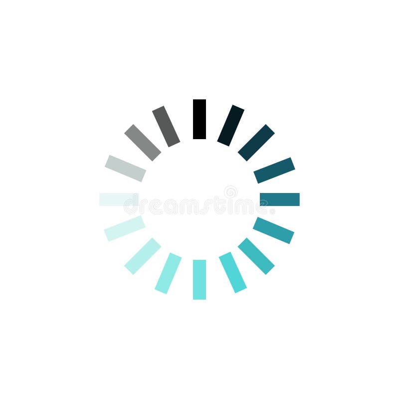 Circular Loading Sign, Isolated On Black Background, Vector ... Circular Loading Sign, Isolated On Black Background, Vector ...