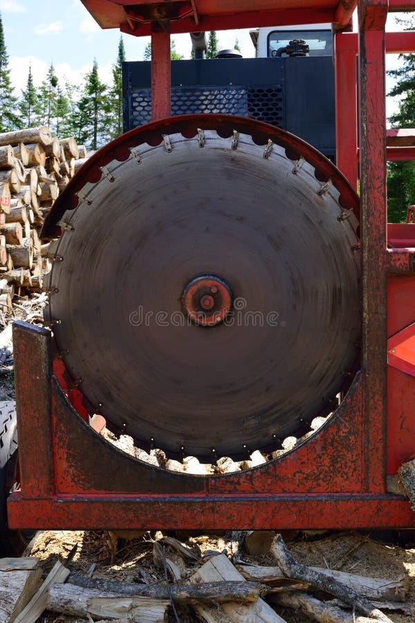 Circular Log Slashing Saw stock photo. Image of forestry - 59501892