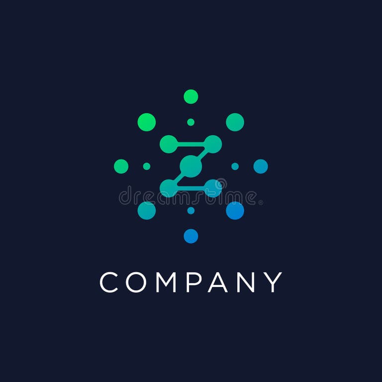 Circular Logo Design Featuring Interconnected Dots, Forming a Stylized ...