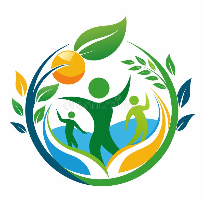 Circular Logo Design Representing Harmony between People and Nature ...