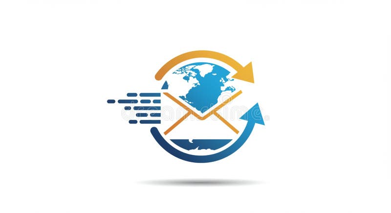 A Circular Logo Features a Stylized Globe in Blue at the Center with a ...