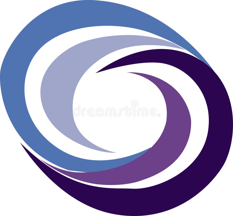 Circular Logo Ribbon Design Combination Stock Vector - Illustration of ...