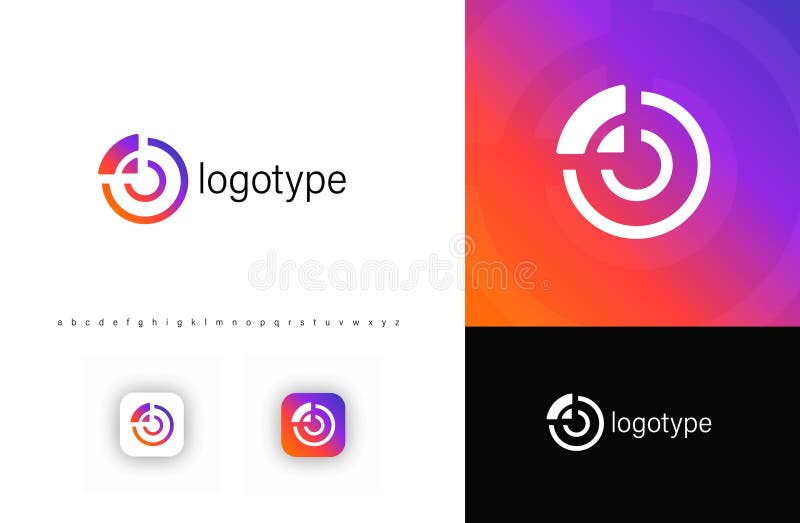 Circular Logo with Segments Forming Digital Target, Symbolizing ...