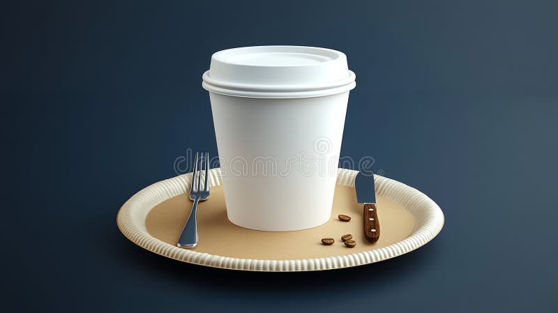 The Circular Logo Shows a Stylized Disposable Cup with a Steaming Spout ...