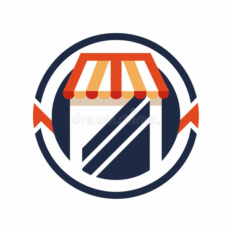 A Circular Logo Symbolizing Retail in the Digital Age, Featuring a ...