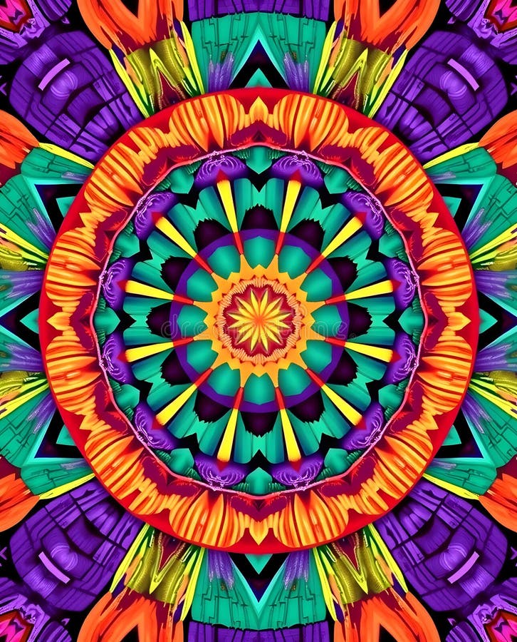 Circular Mandala-inspired Design with Radiant Geometric Weaving ...