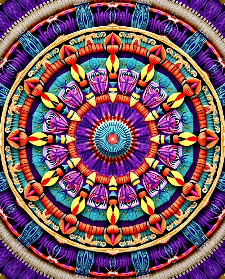 Circular Mandala-inspired Design with Radiant Geometric Weaving ...