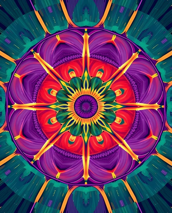Circular Mandala-inspired Design with Radiant Geometric Weaving ...