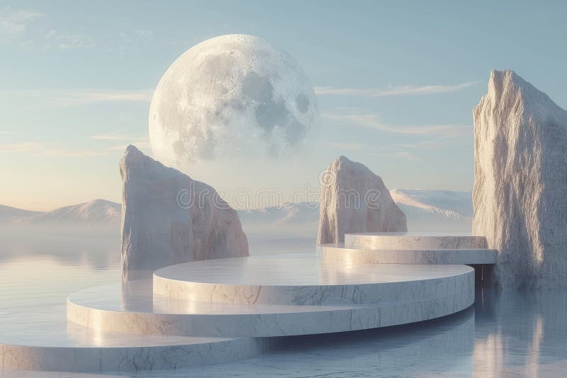 Calm Sea or Lake Water during the Sunset. Wonderful Colours. Generative ...