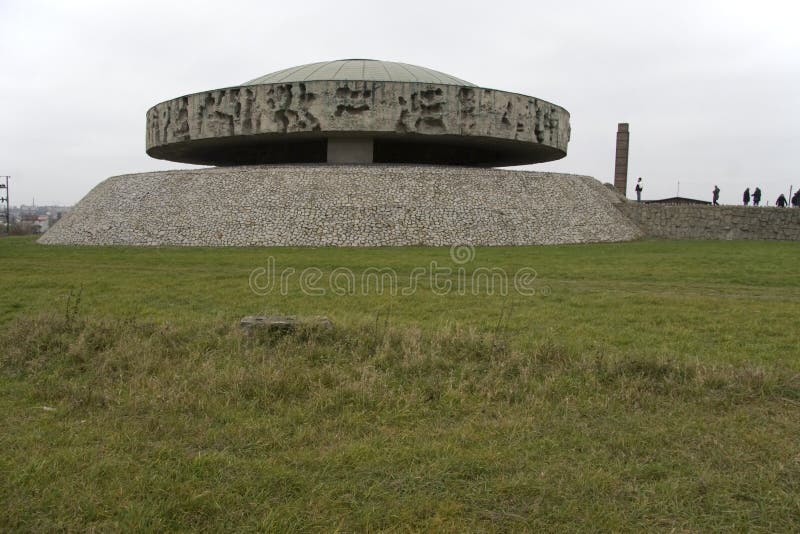 Circular Mausoleum at the Majdanek Memorial Site Editorial Photography ...