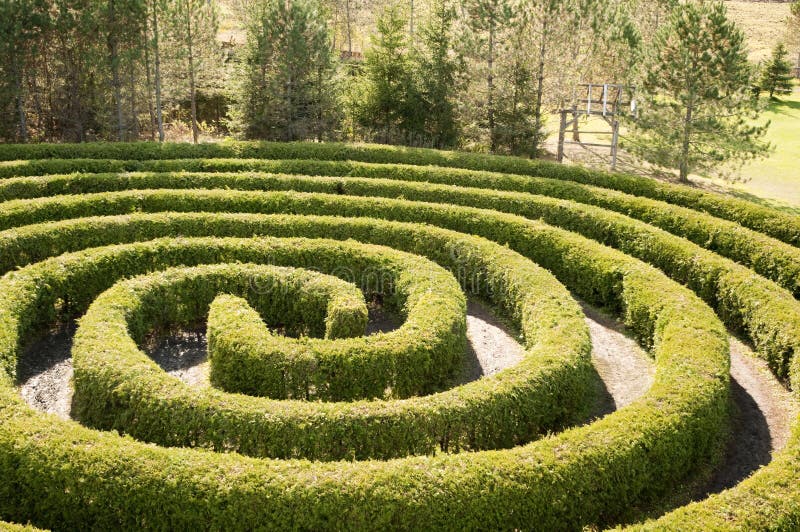 Circular maze stock image. Image of path, shadows, fall - 11394185