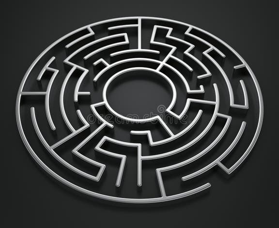 Circular Labyrinth Maze Stock Illustrations – 3,725 Circular Labyrinth ...