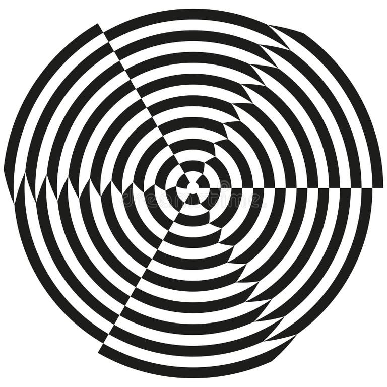 Circular Maze Shape. Vector Labyrinth Graphic. Abstract Round Path ...