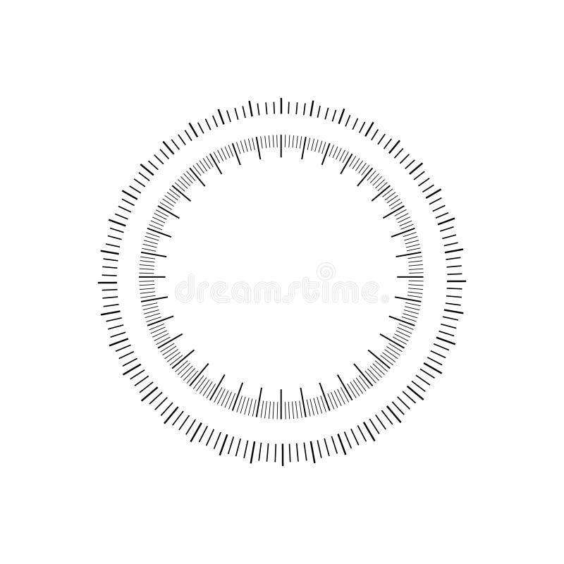 Circular Measurement Scale with Detailed Radial Tick Marks for ...