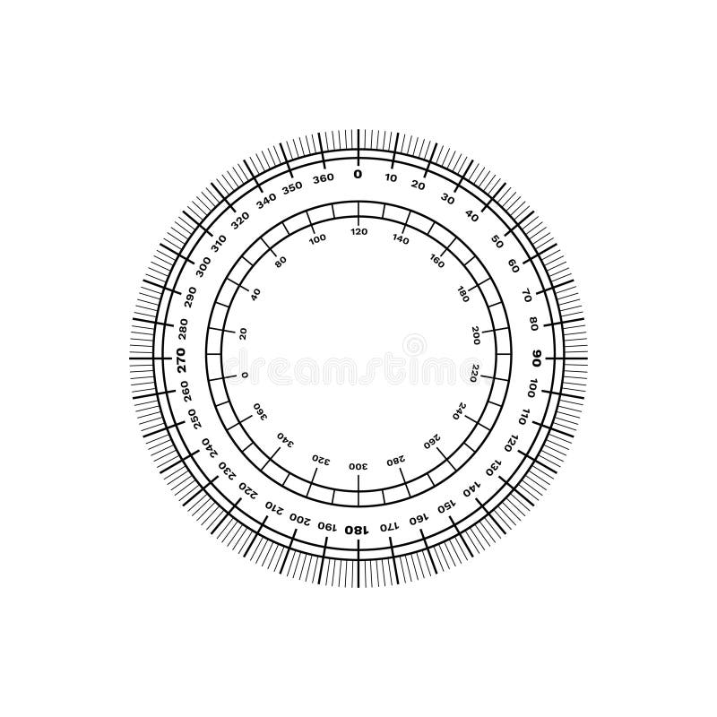 Circular Measuring Scale Stock Illustrations – 257 Circular Measuring ...