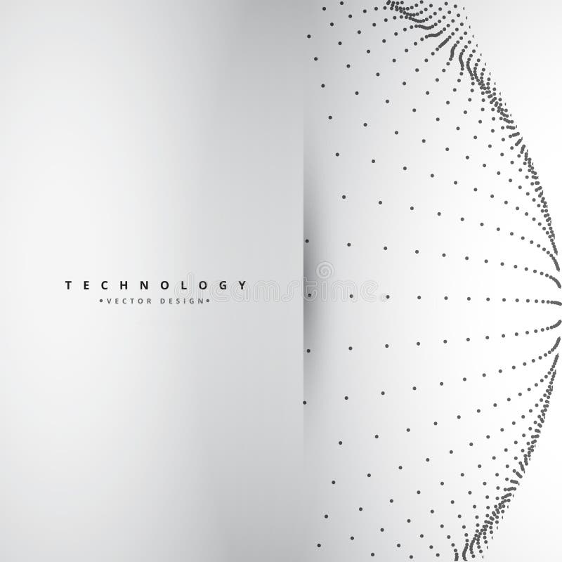Circular Mesh in Technology Style Vector Design Illustration Stock ...