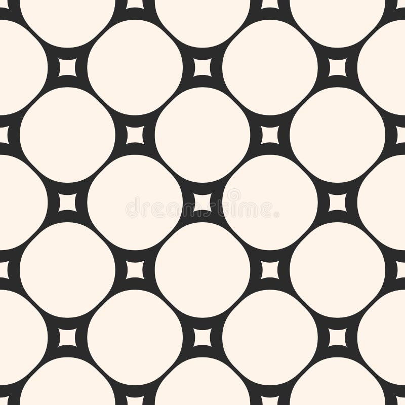 Circular Mesh Texture. Vector Seamless Pattern with Circles and Stock ...
