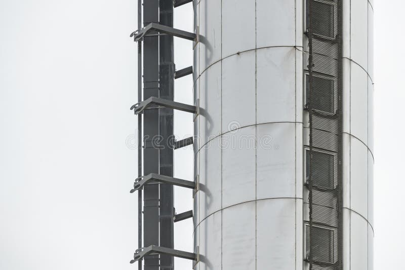 Circular Metal Structure with Guides for an Elevator in the Moncloa ...