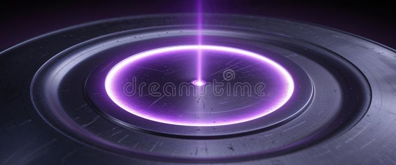 Circular Metal Texture with Purple Light Emanating from the Center ...