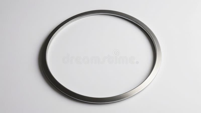 Circular Metallic Frame Resting on a Smooth, Light Background Stock ...