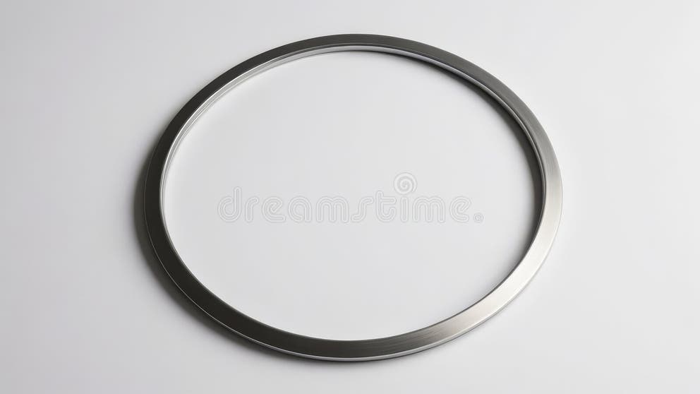 Circular Metallic Frame Resting on a Smooth, Light Background Stock ...