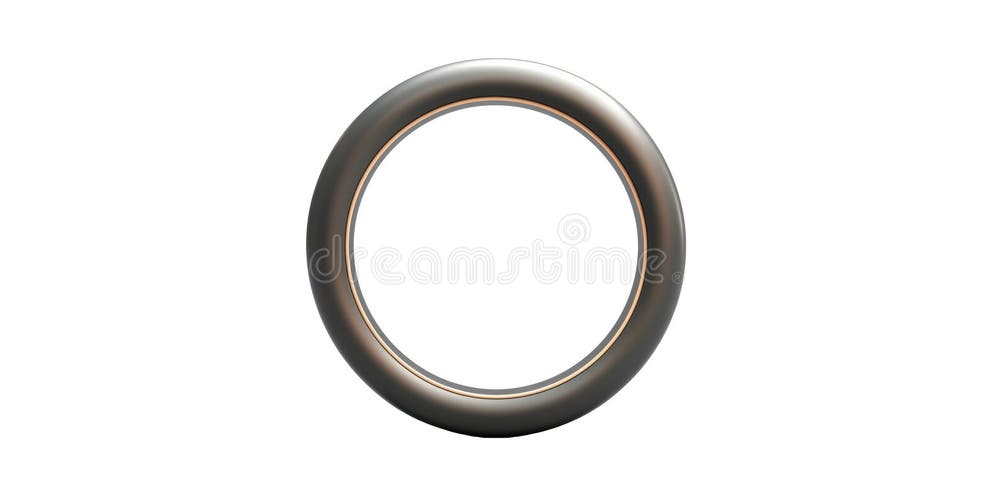 Circular Metallic Ring with Gradient Finish. Symbolizes Unity and Continuity Isolated on ...