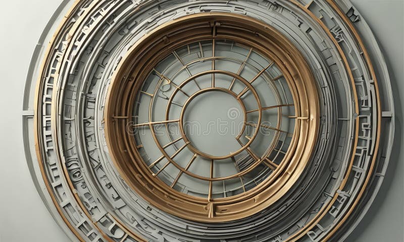 Circular Metallic Structure with Central Hole and Intricate Patterns in ...