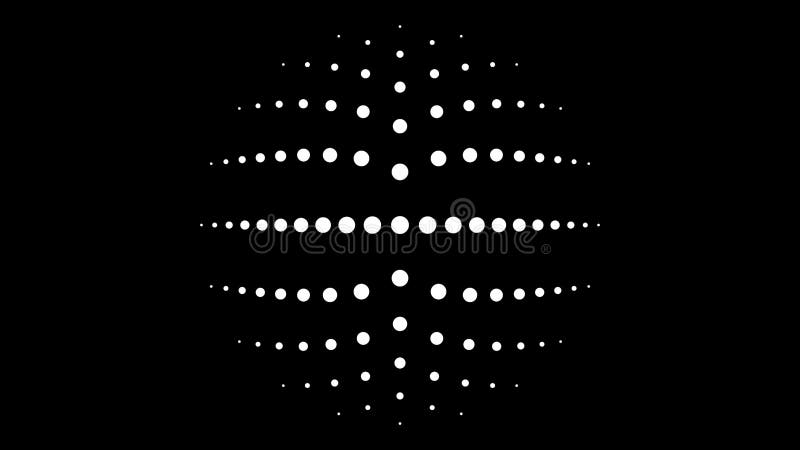 Circular Monochrome Seamless Dot Pattern 4K Animation with Two Fold ...