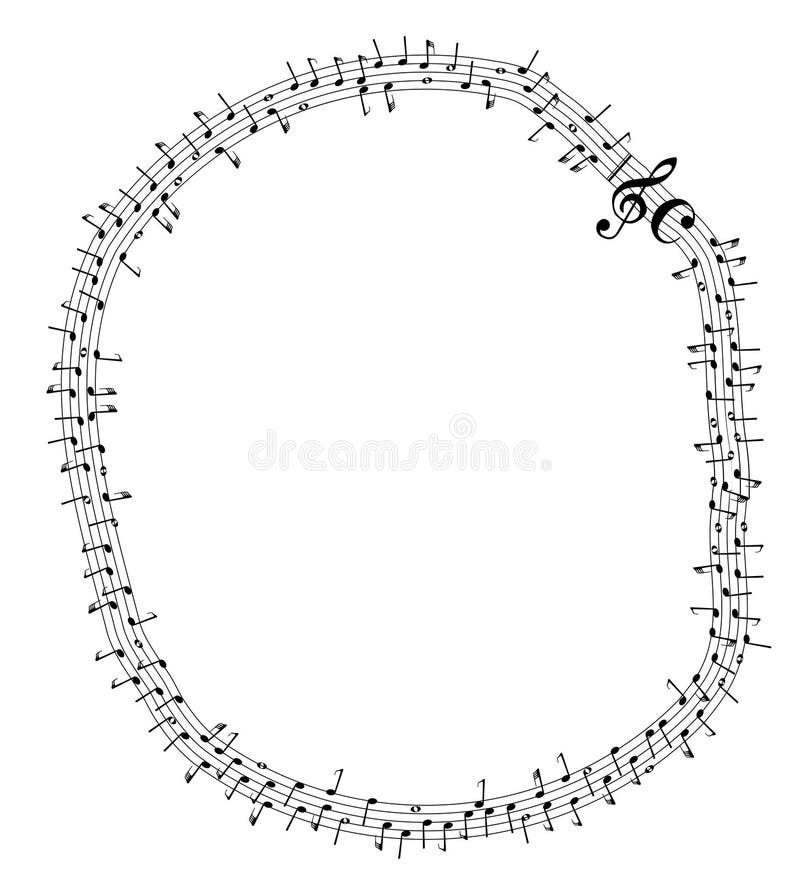 Circular Musical Notes stock vector. Illustration of notes - 116397040