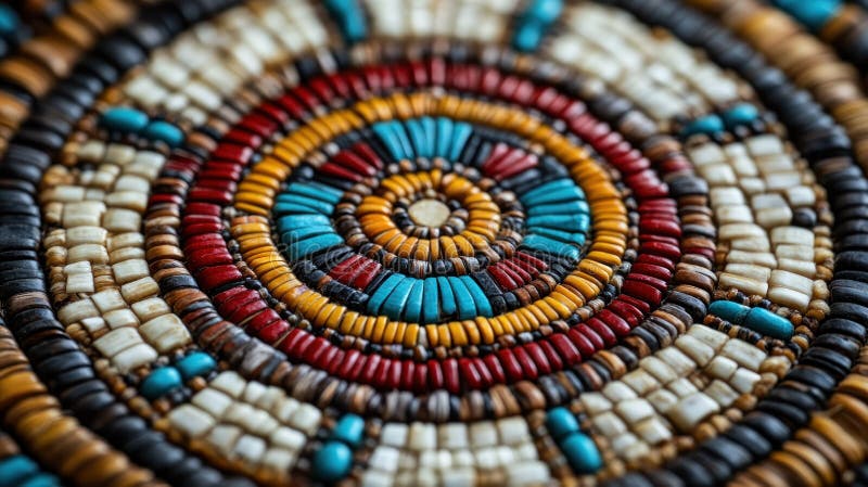 Circular Native American Mosaic Design Detail Stock Illustration ...